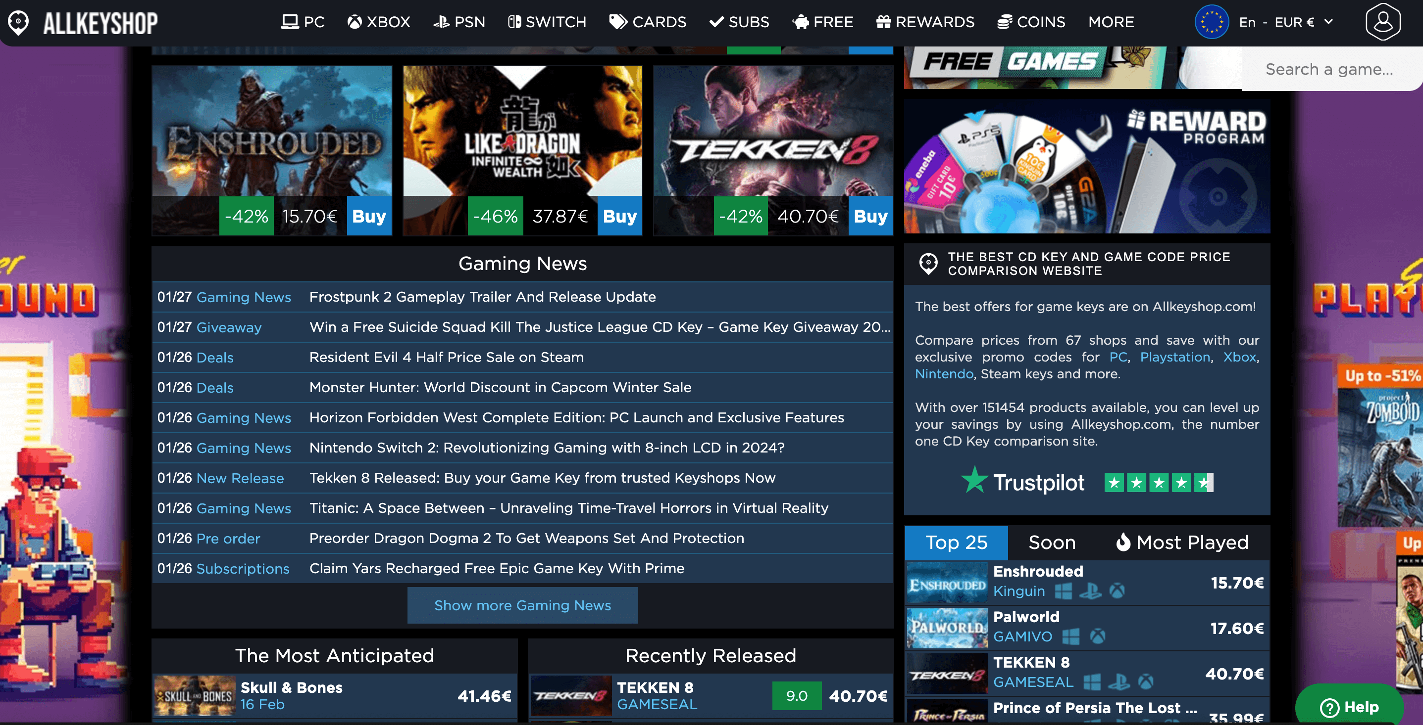 Allkeyshop Website Update 06 Feb 2024 - AllKeyShop.com