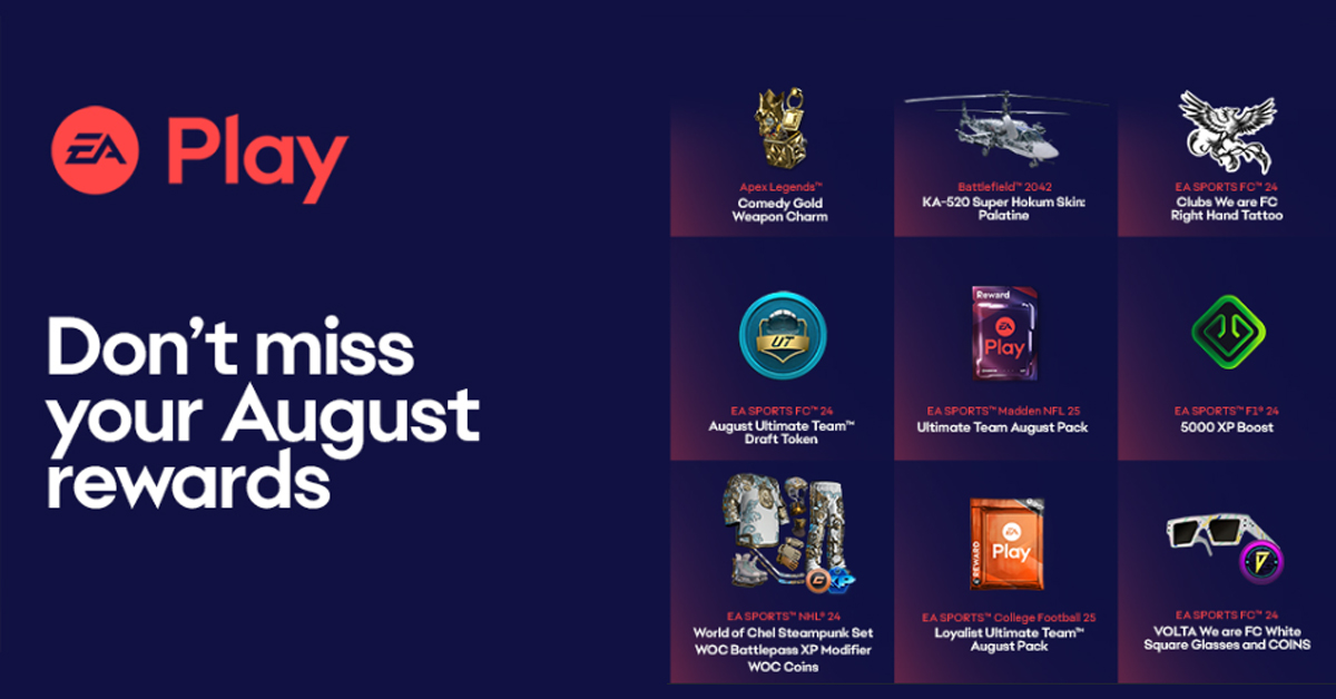 EA Play August 2024 Rewards Schedule - Be Fast - AllKeyShop.com