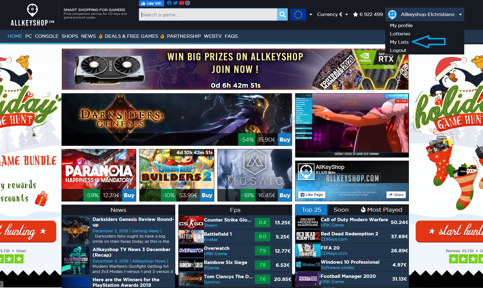 What is the wishlist and how you can access it