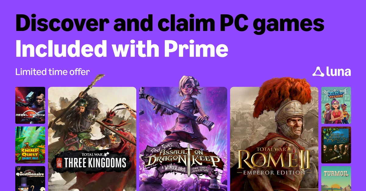 Amazon Prime Free PC Games for March 2026 — Luna Standard Titles ...